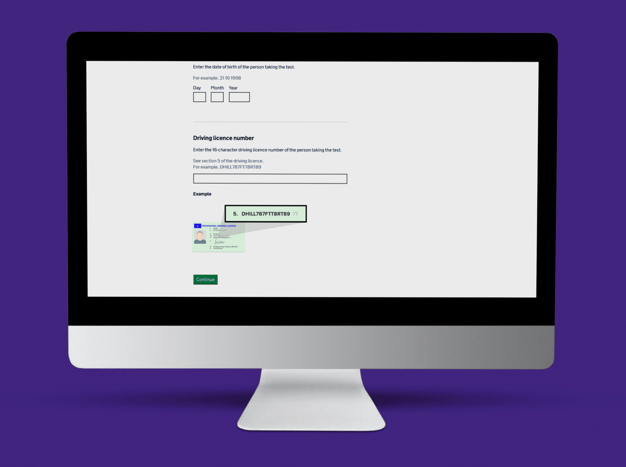 What happens during the theory test?